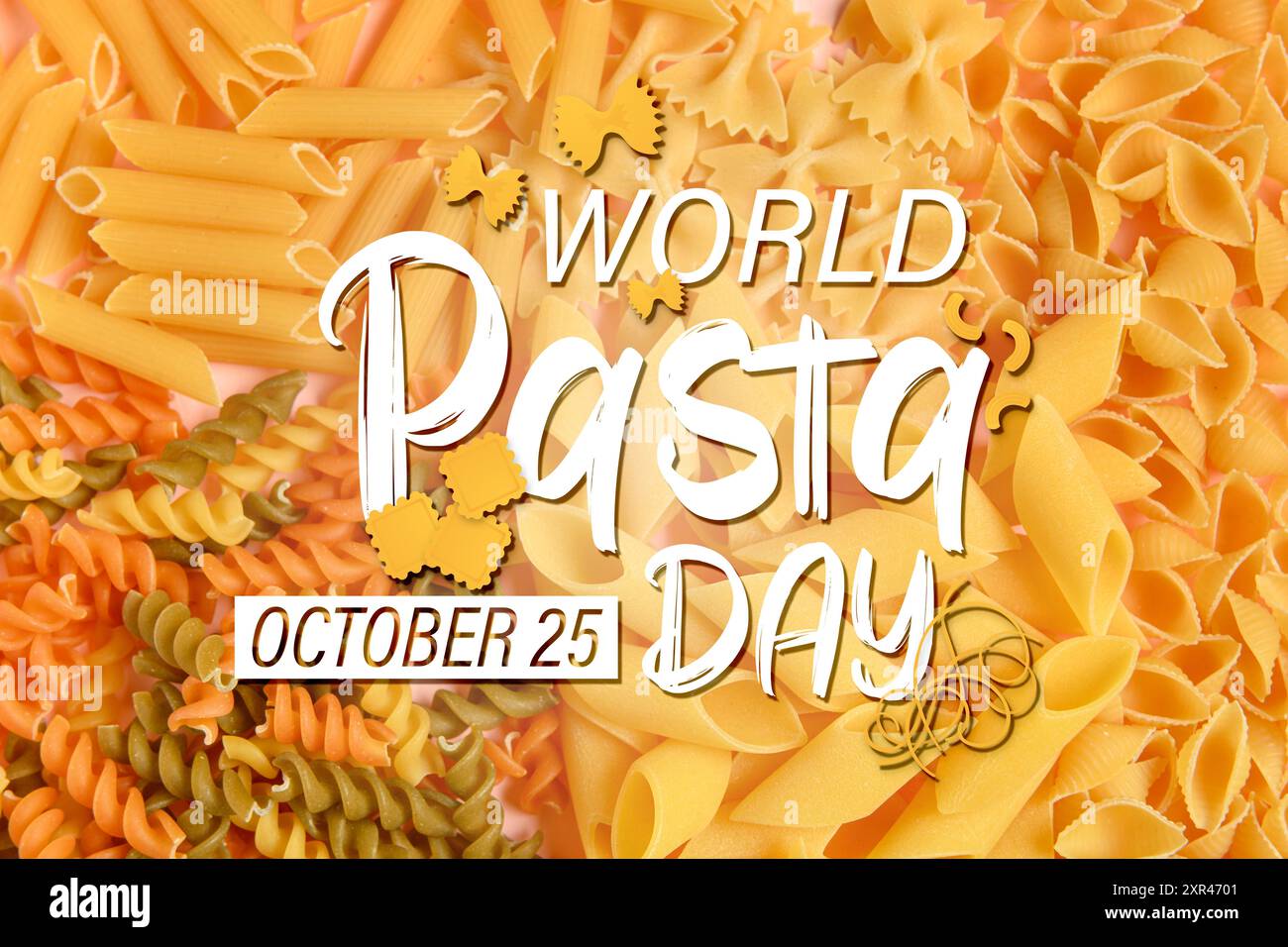 Poster for World Pasta Day Stock Photo - Alamy