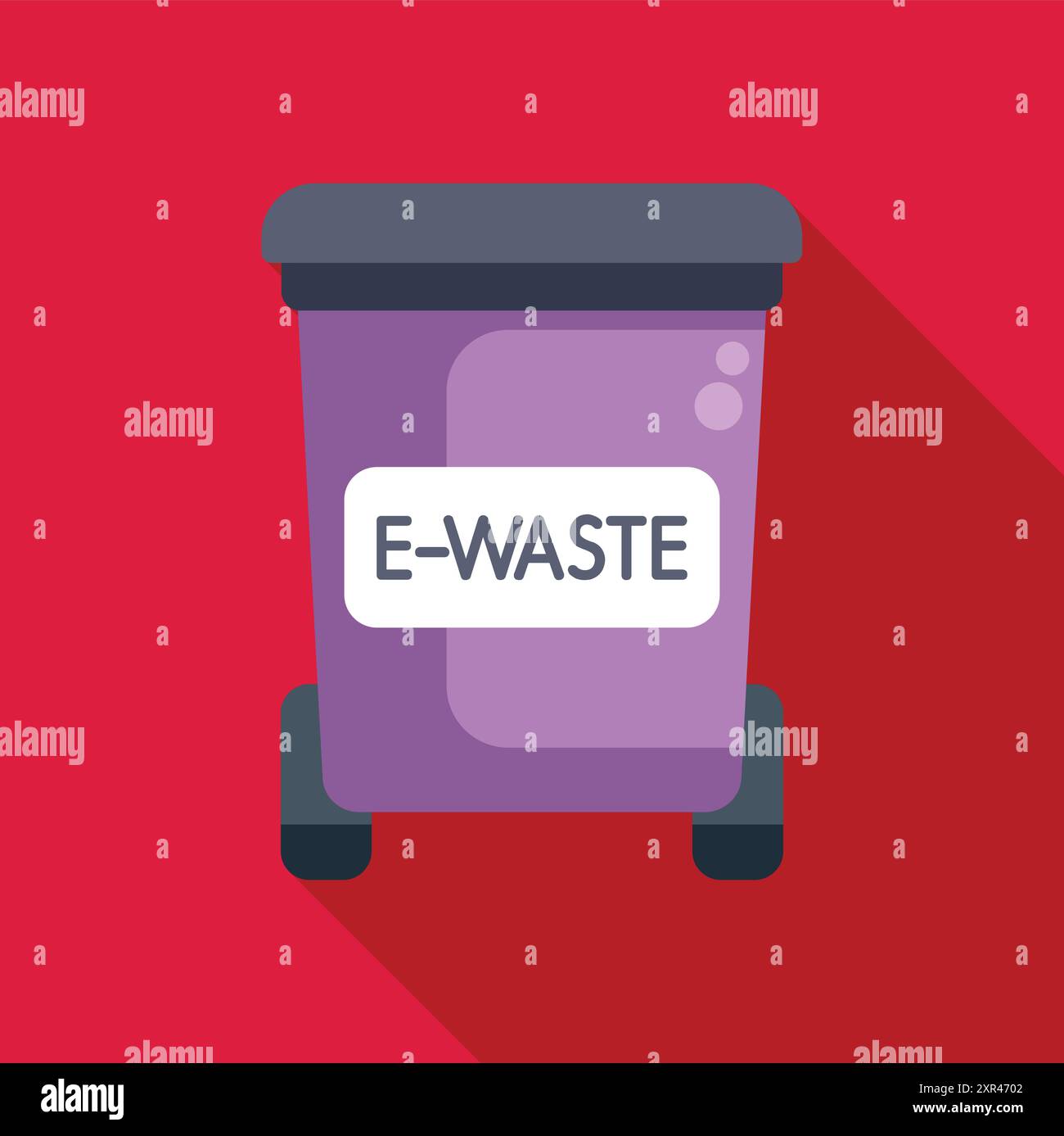 Purple e waste container reminding people to recycle their old ...