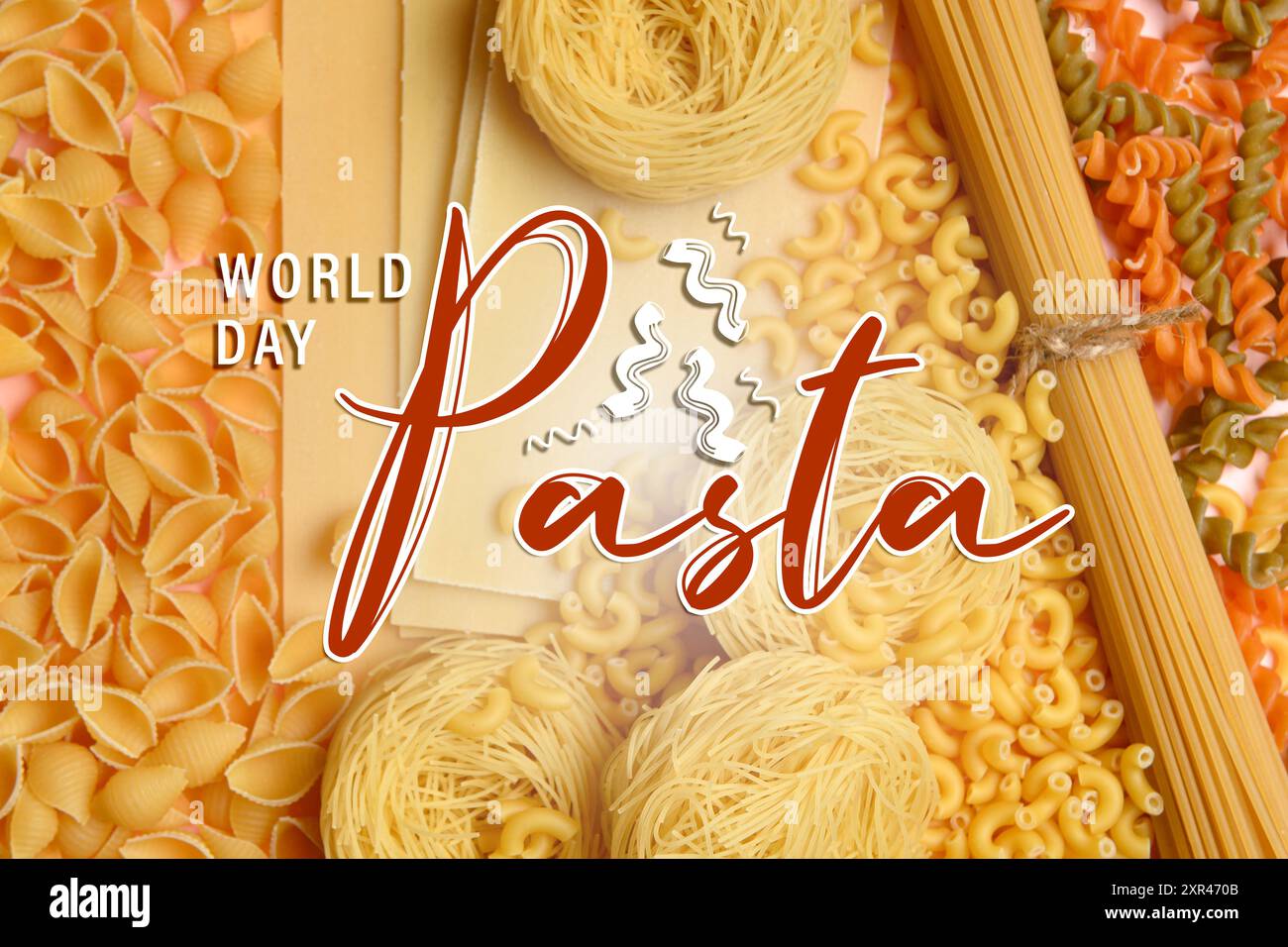Poster for World Pasta Day Stock Photo - Alamy