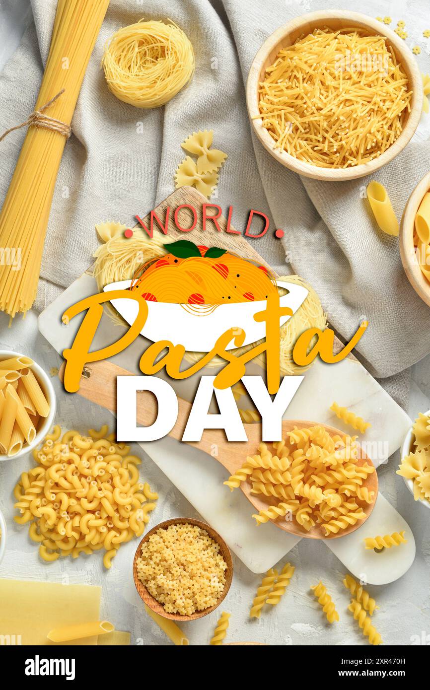 Poster for World Pasta Day Stock Photo - Alamy