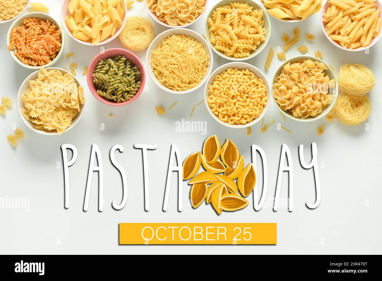 Poster for World Pasta Day Stock Photo - Alamy