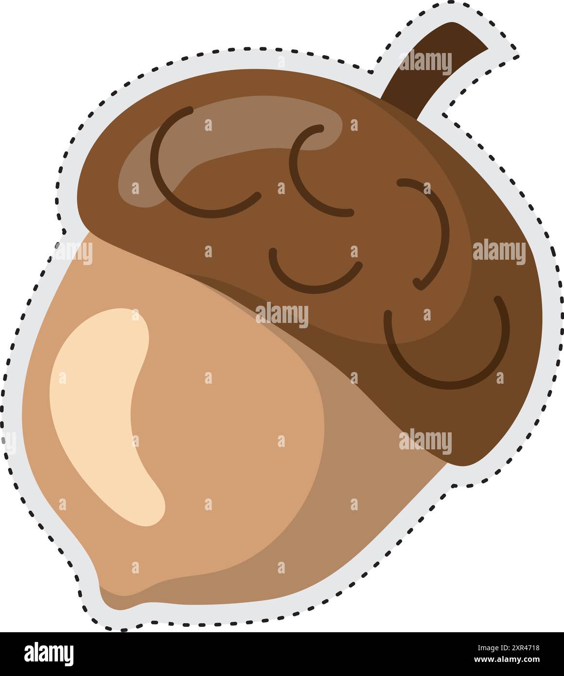 Acorn Autumn sticker icon Vector Stock Vector Image & Art - Alamy