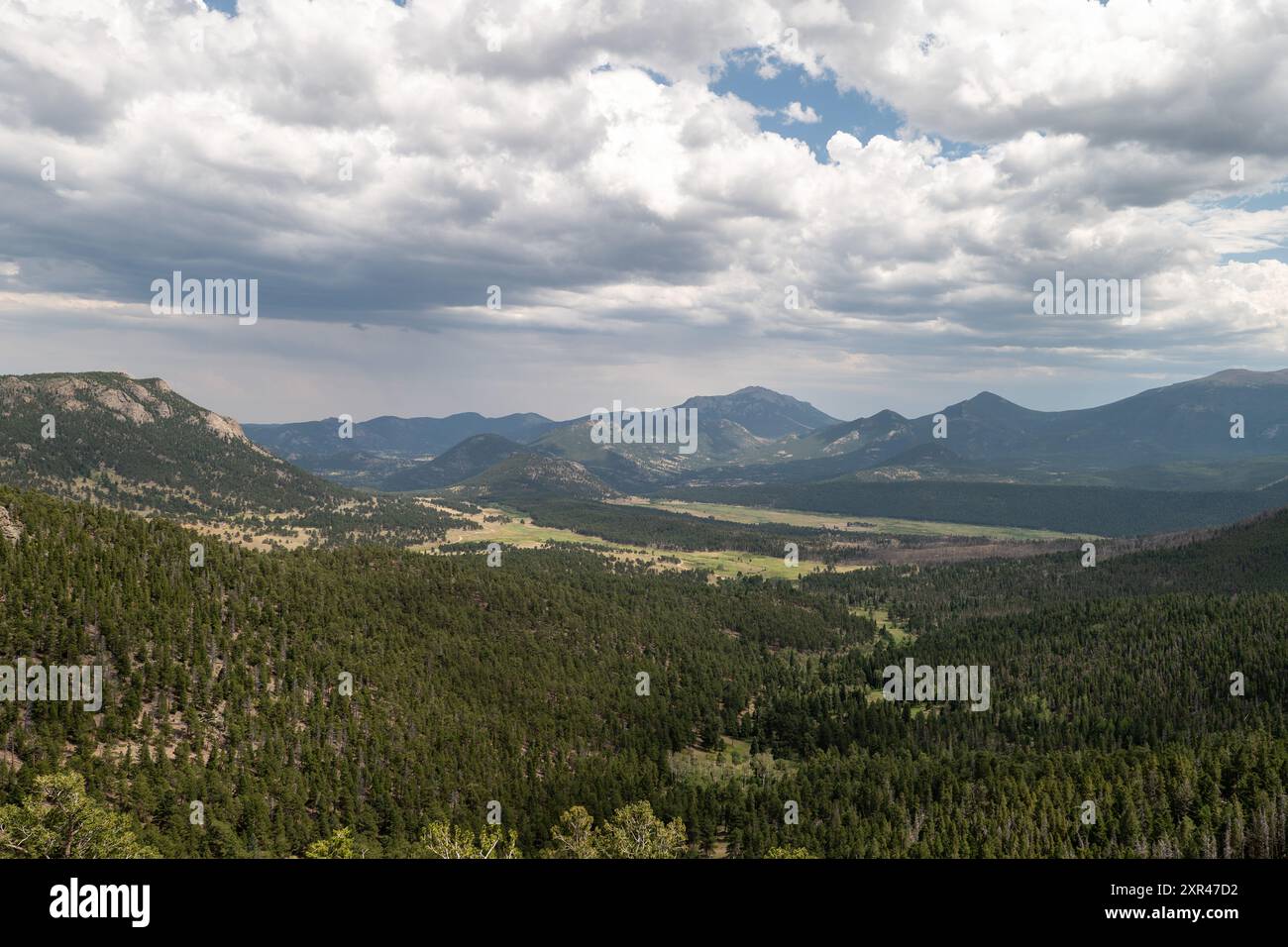 A Grand View of the Landscape of Rocky Mountain National Park Stock ...