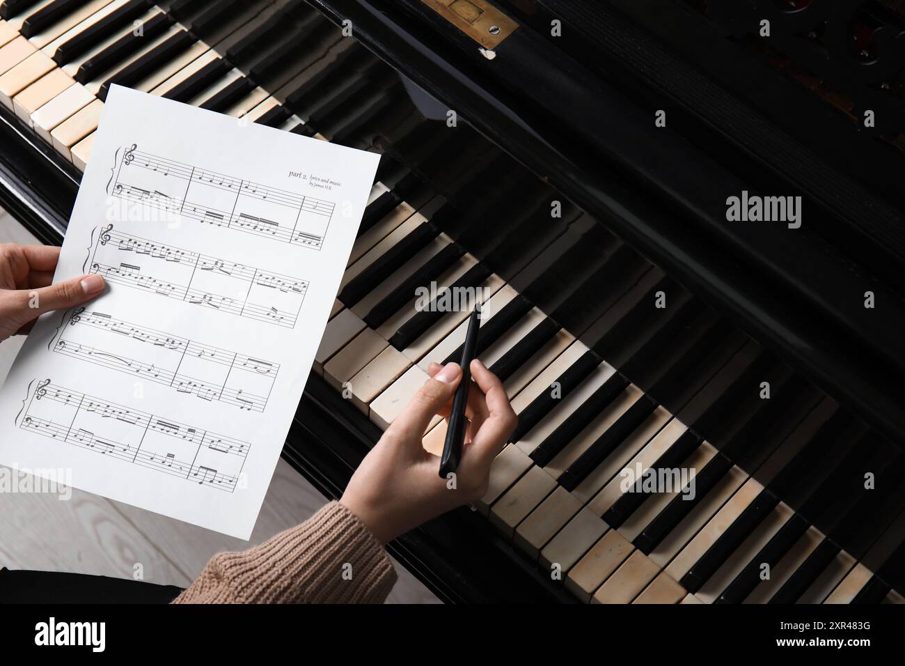 Woman composing music hi-res stock photography and images - Alamy