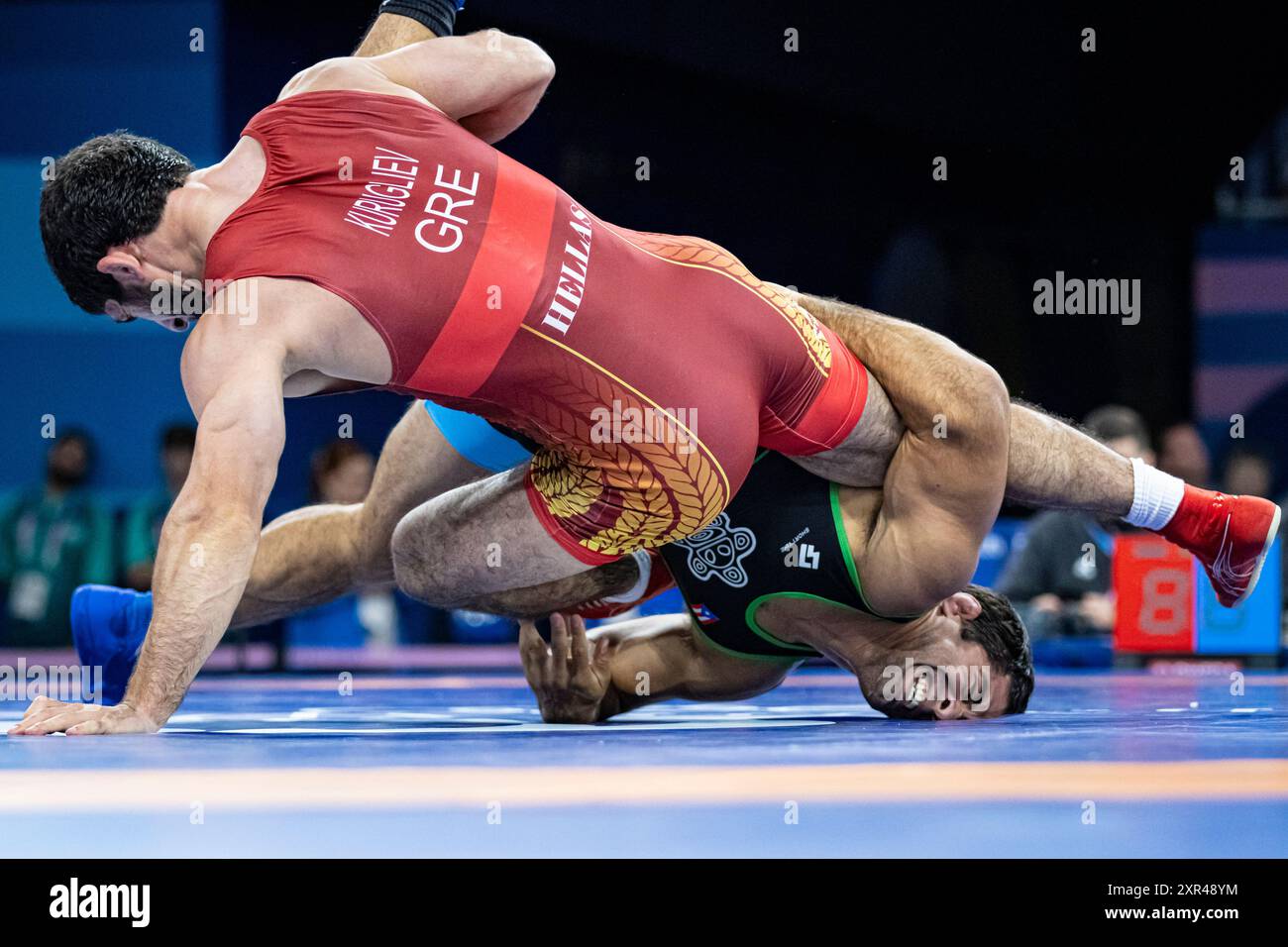 Paris, France. 08th August 2024. Olympic Games, first men's wrestling ...