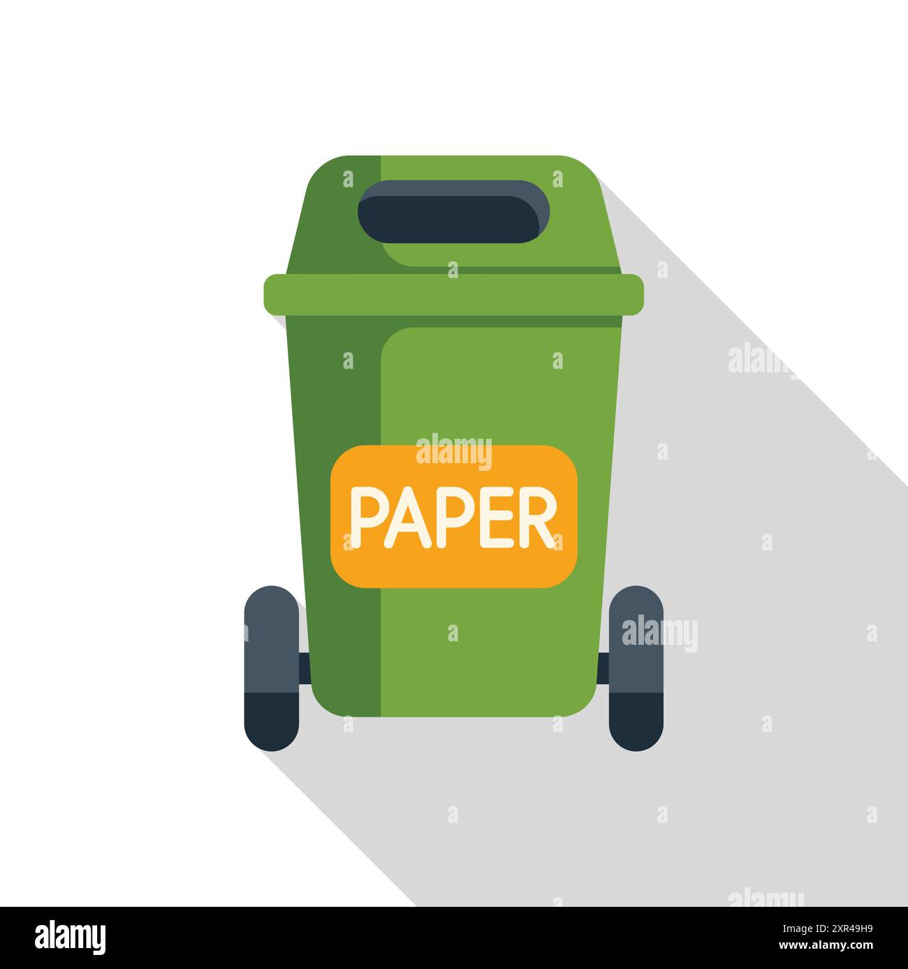 Green garbage container for paper sorting promoting environmental ...