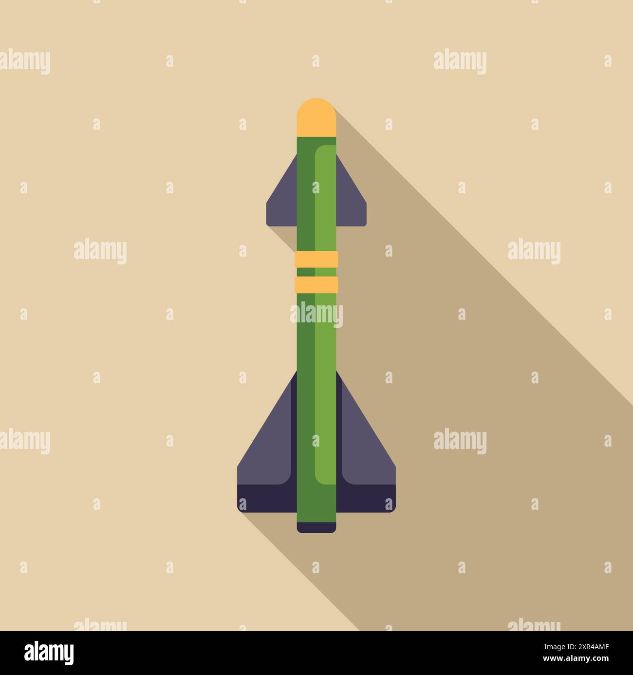 Military rocket missile weapon is standing by, ready to be launched ...