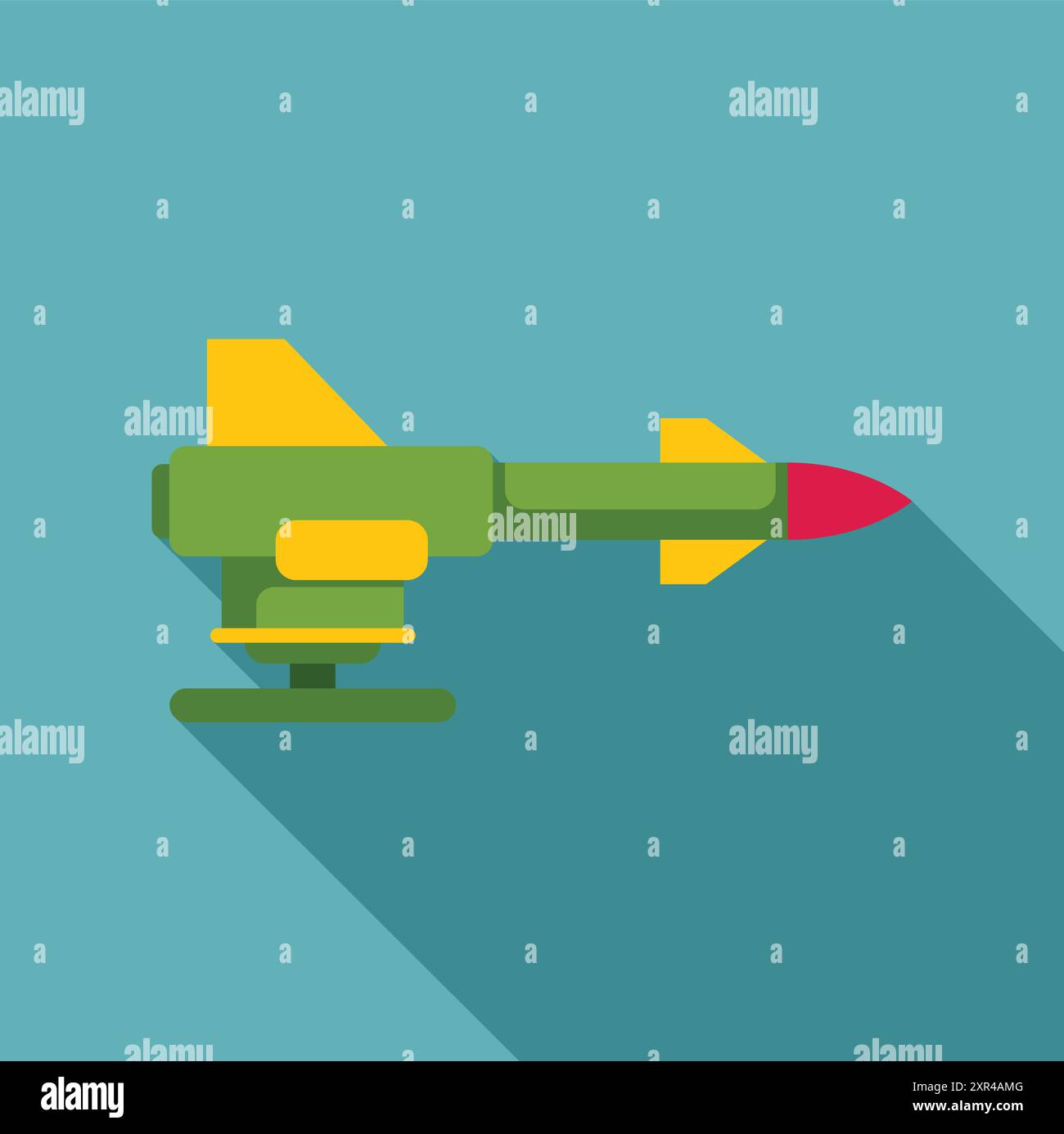 Mobile rocket launcher weapon system preparing to fire a missile Stock ...