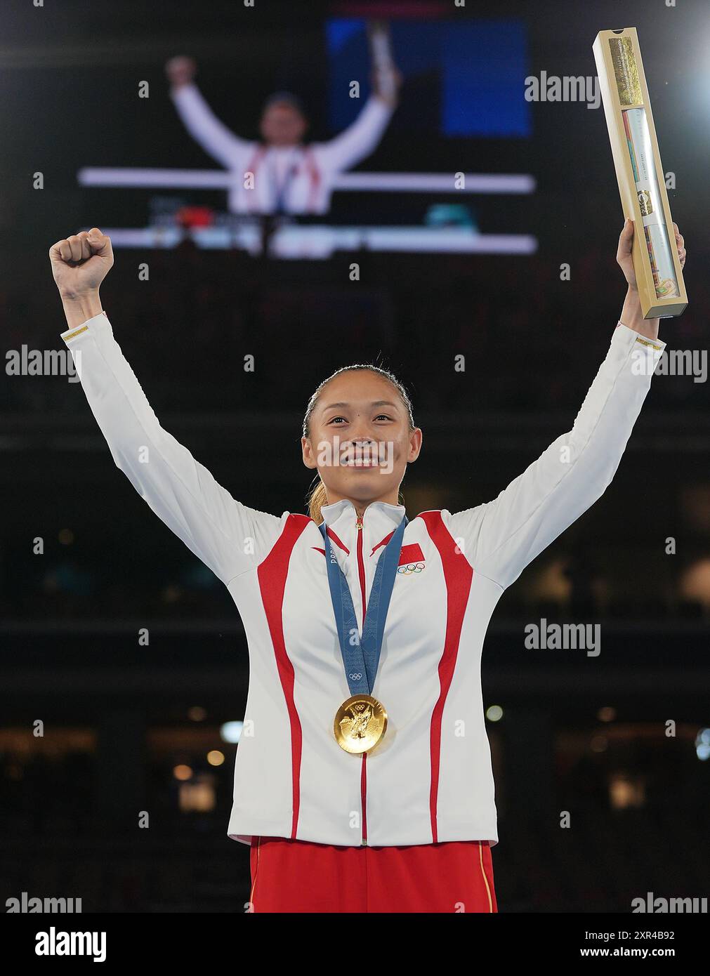 Paris, France. 8th Aug, 2024. Gold medalist Chang Yuan of China ...
