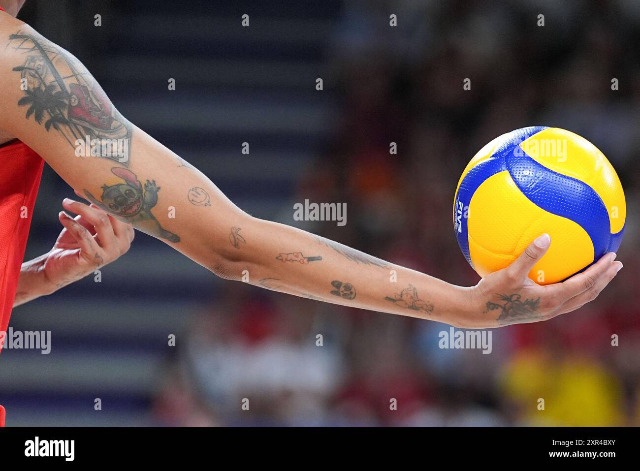 Paris, France. 8th Aug, 2024. Melissa Teresa Vargas of T¨¹rkiye serves ...