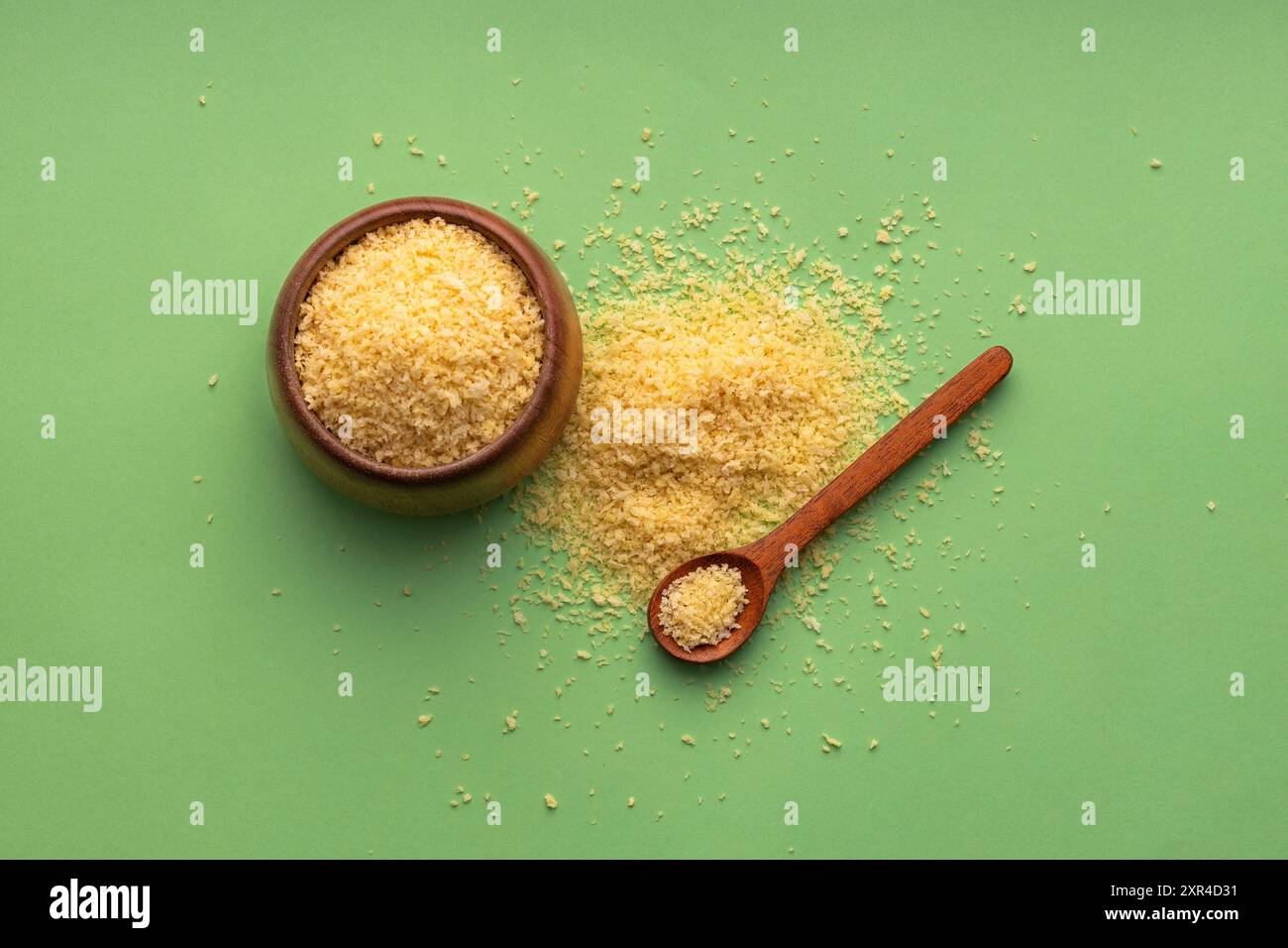 Japanese yellow panko crumbs in spoon and bowl Stock Photo - Alamy