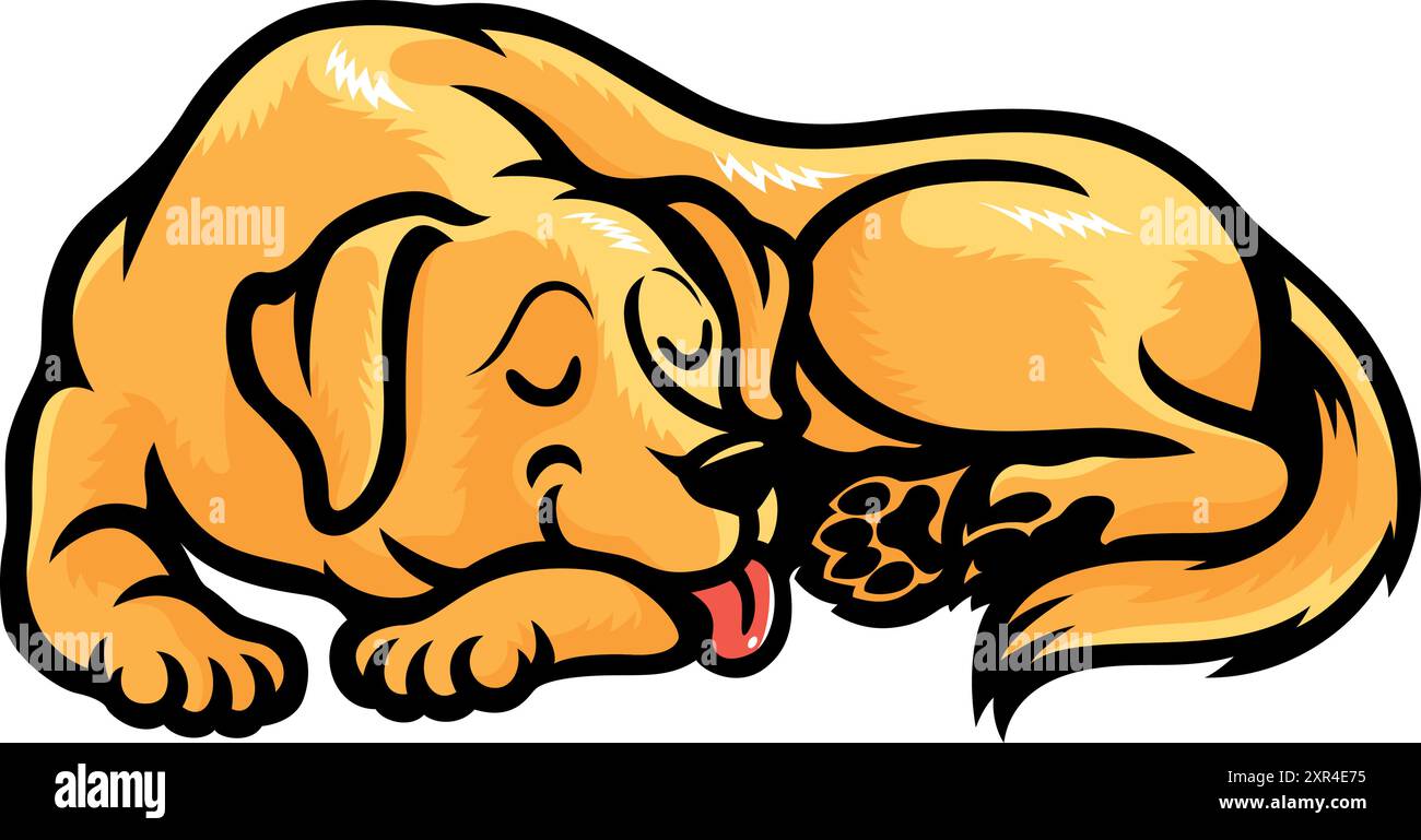 Retriever lying down Stock Vector Images - Alamy
