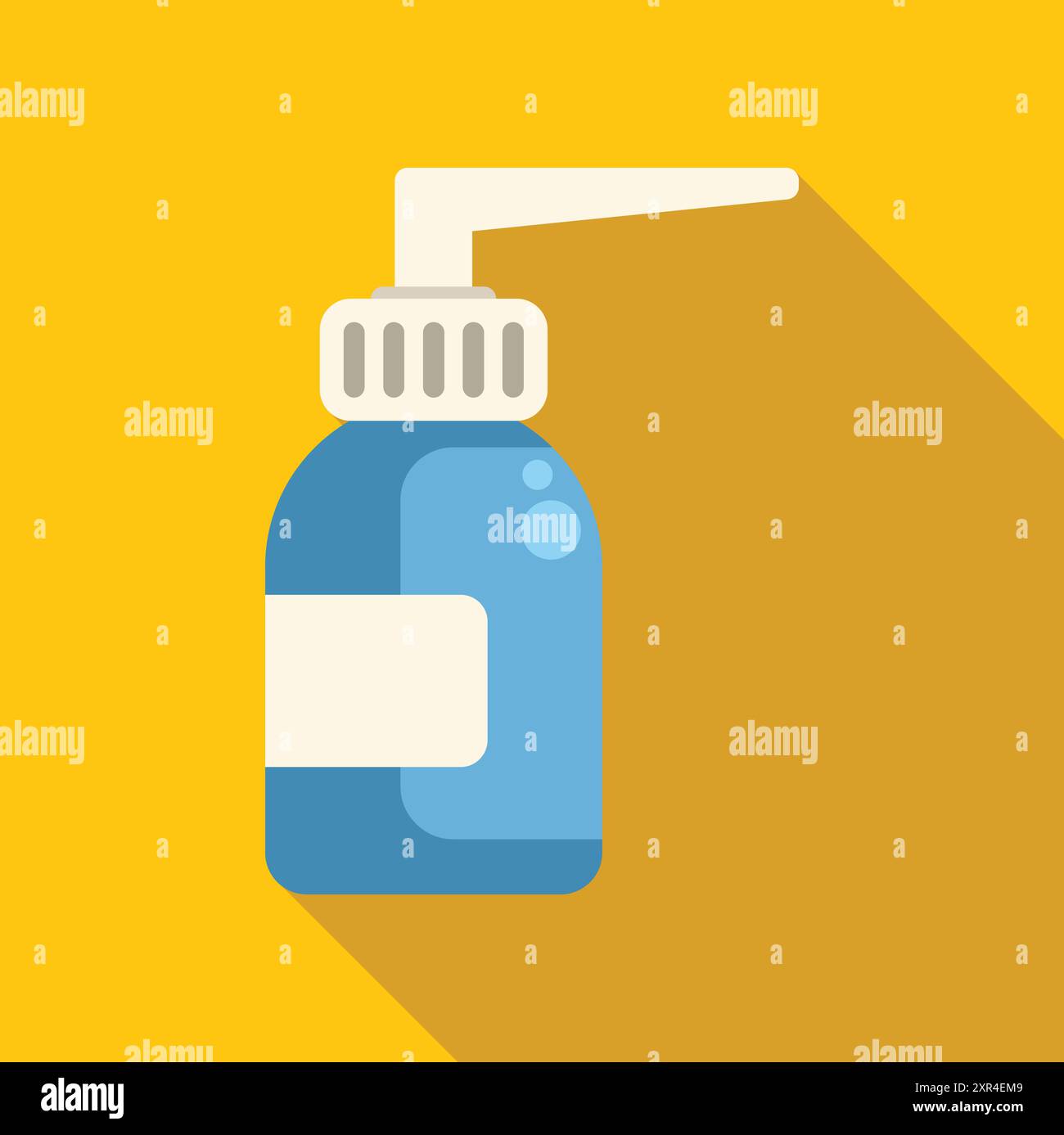 Blue nasal spray bottle containing medication for relieving nasal ...