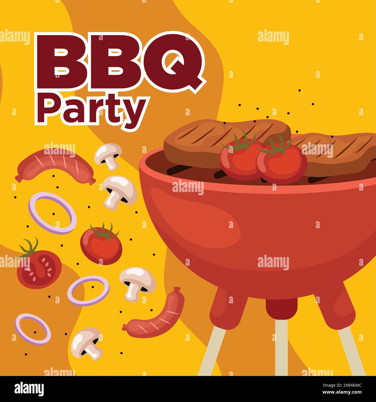 BBQ grill poster Vector Stock Vector Image & Art - Alamy