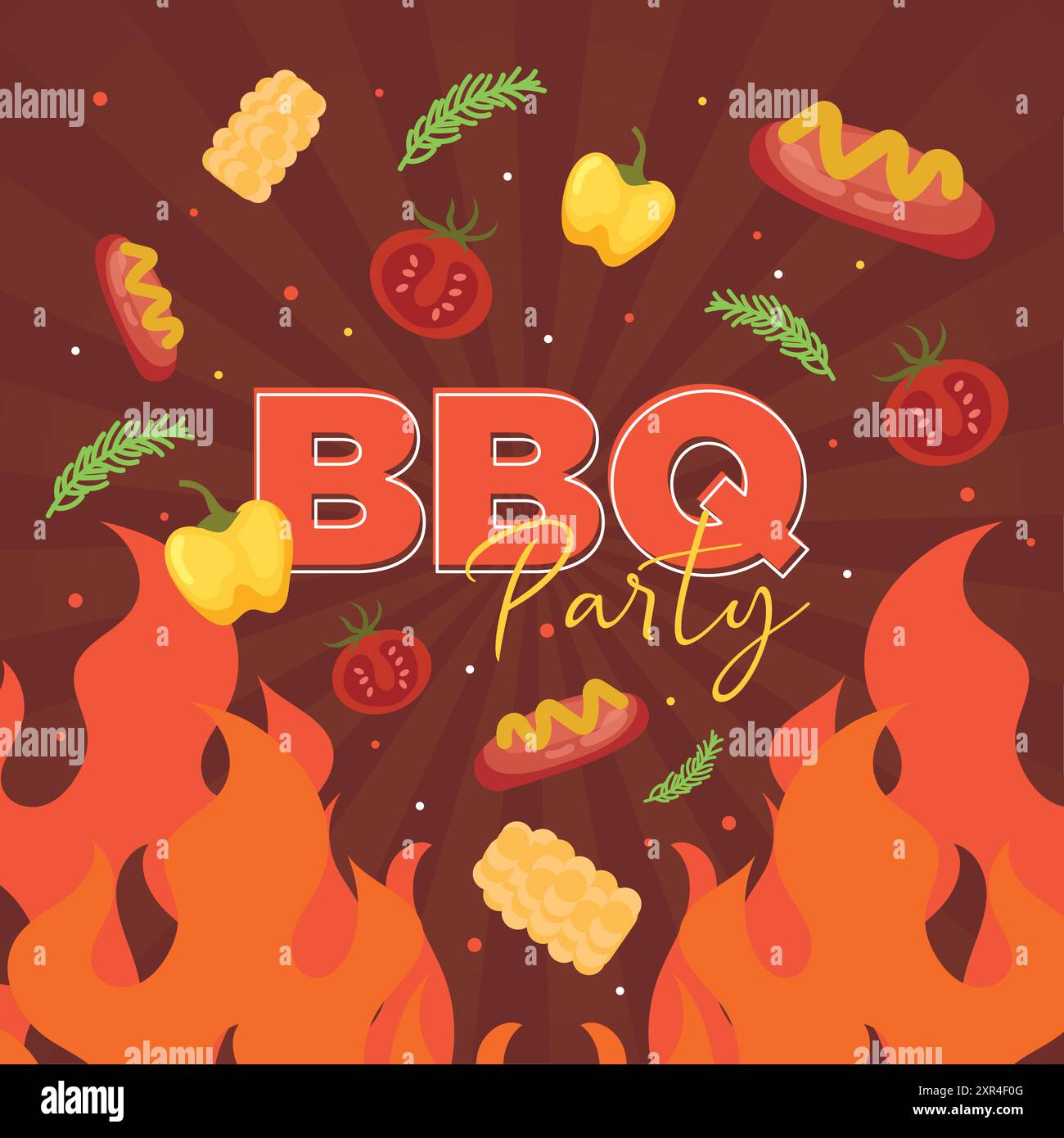 BBQ party poster Vector Stock Vector Image & Art - Alamy