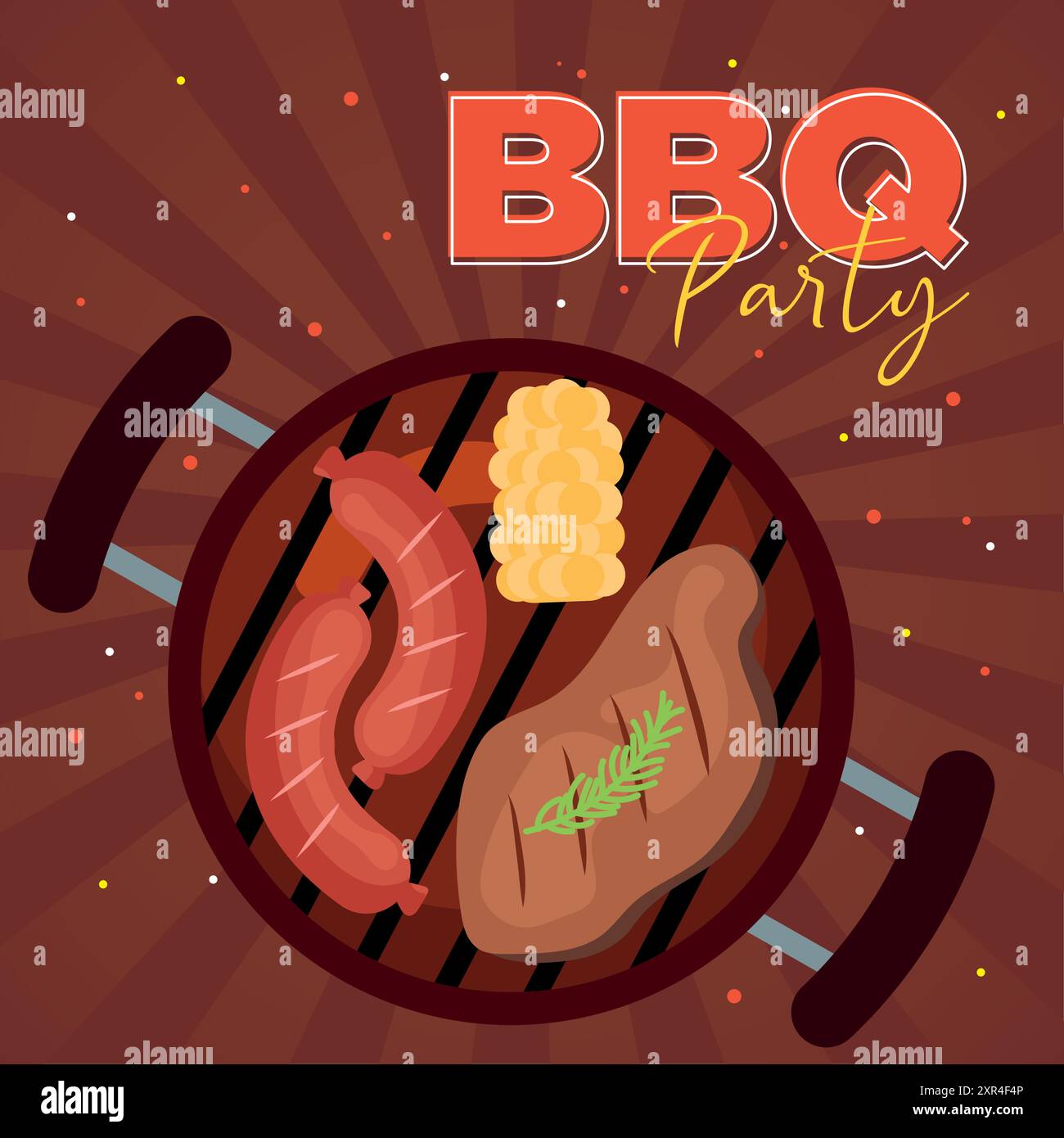 BBQ grill poster Vector Stock Vector Image & Art - Alamy