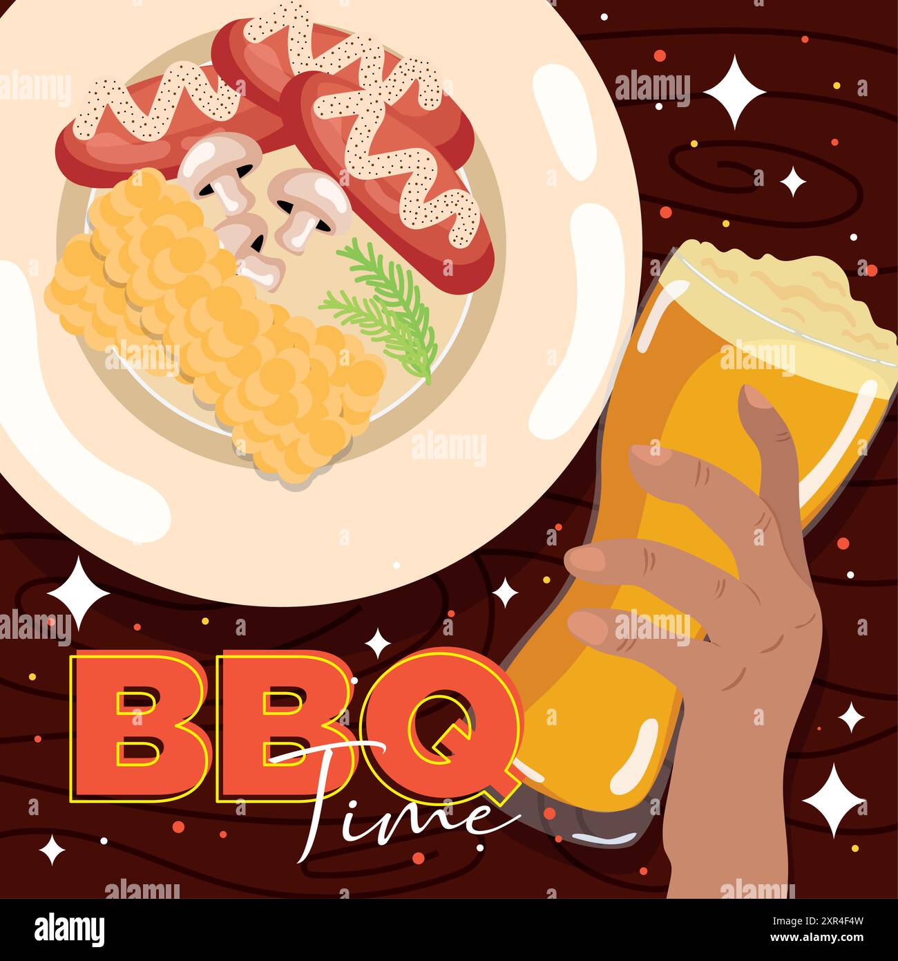 Beer time Stock Vector Images - Alamy