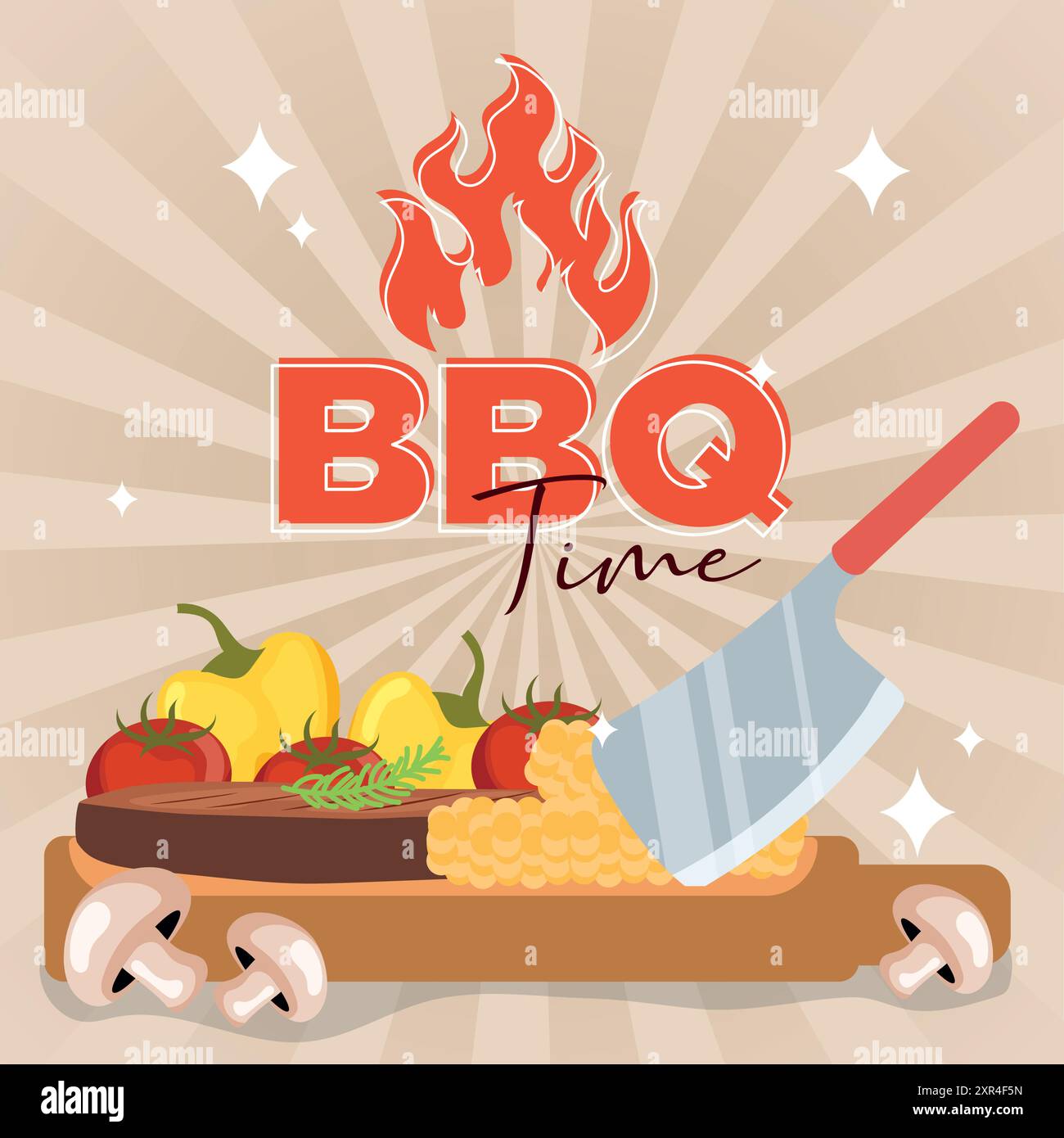 BBQ time poster Vector Stock Vector Image & Art - Alamy