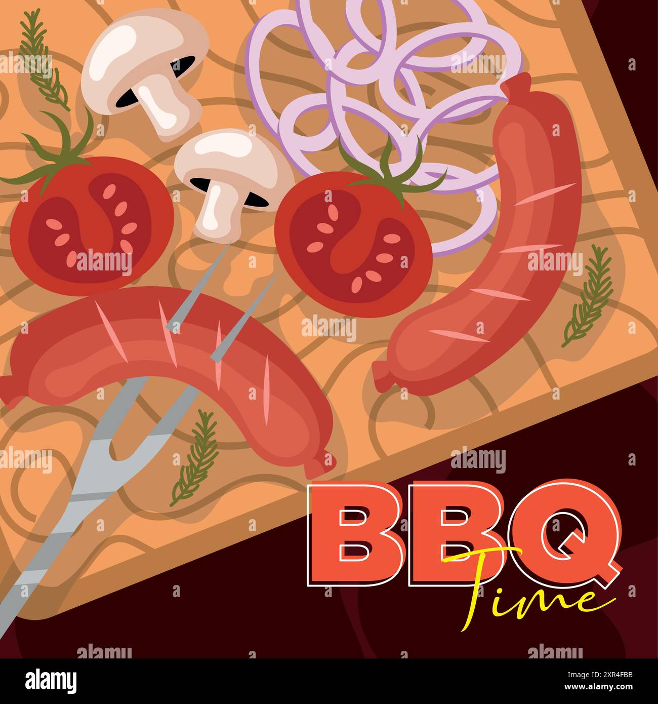 BBQ time poster Vector Stock Vector Image & Art - Alamy