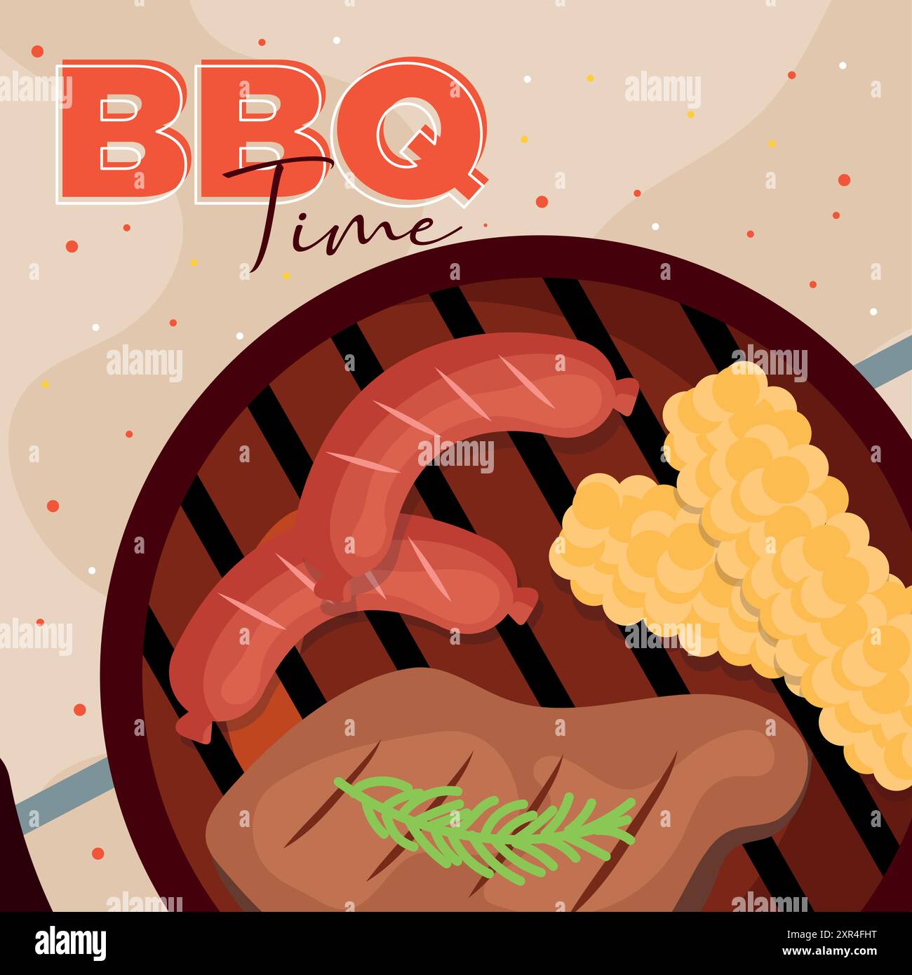 BBQ grill poster Vector Stock Vector Image & Art - Alamy
