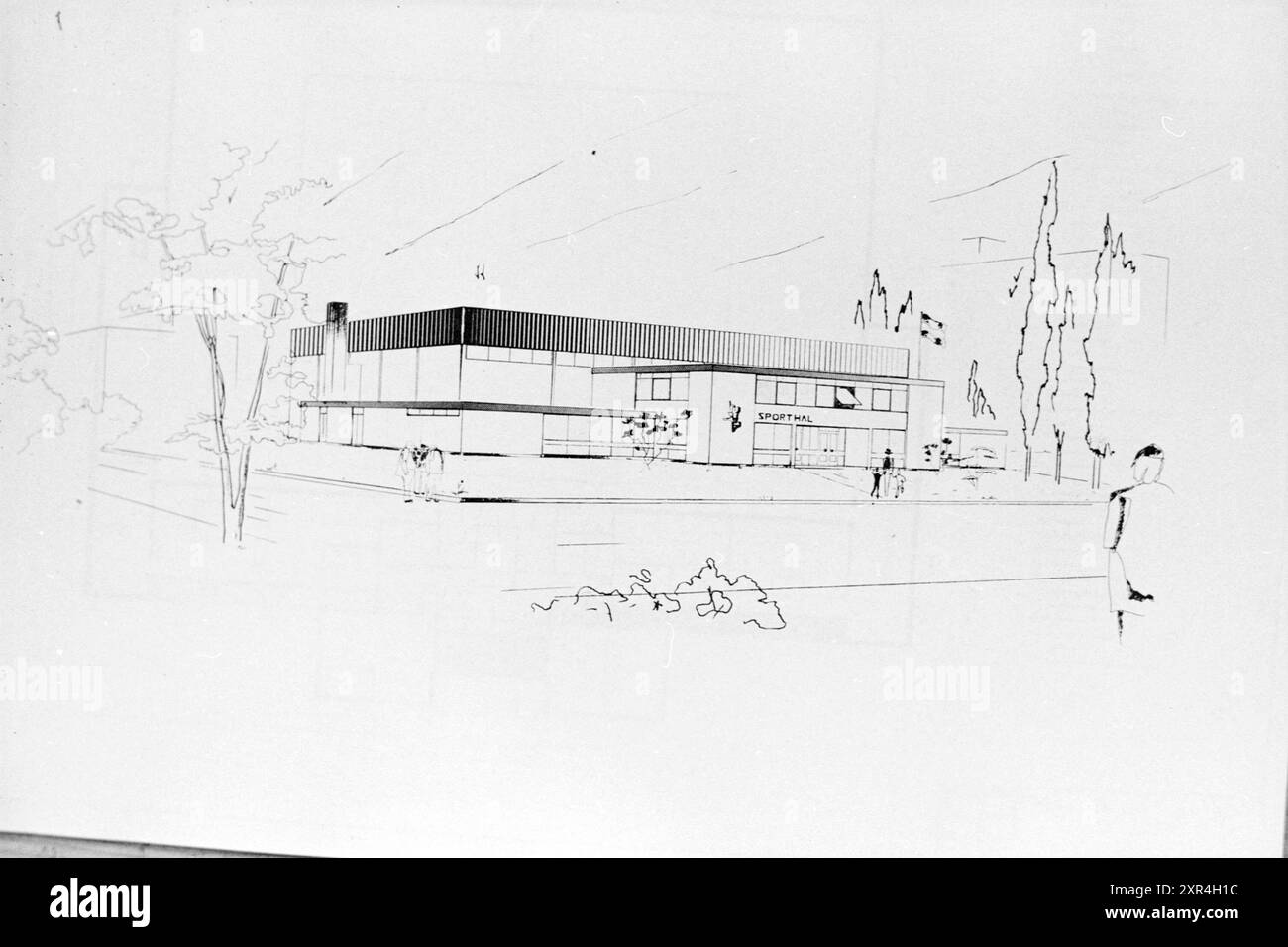 Drawing sports hall Black and White Stock Photos & Images - Alamy