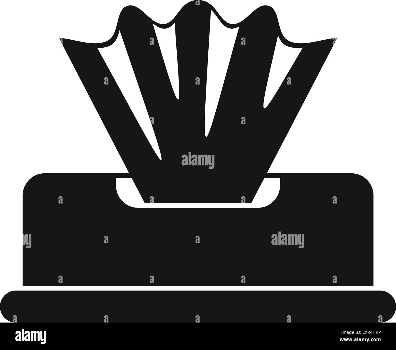 Simple black glyph icon of a tissue box, perfect for representing ...