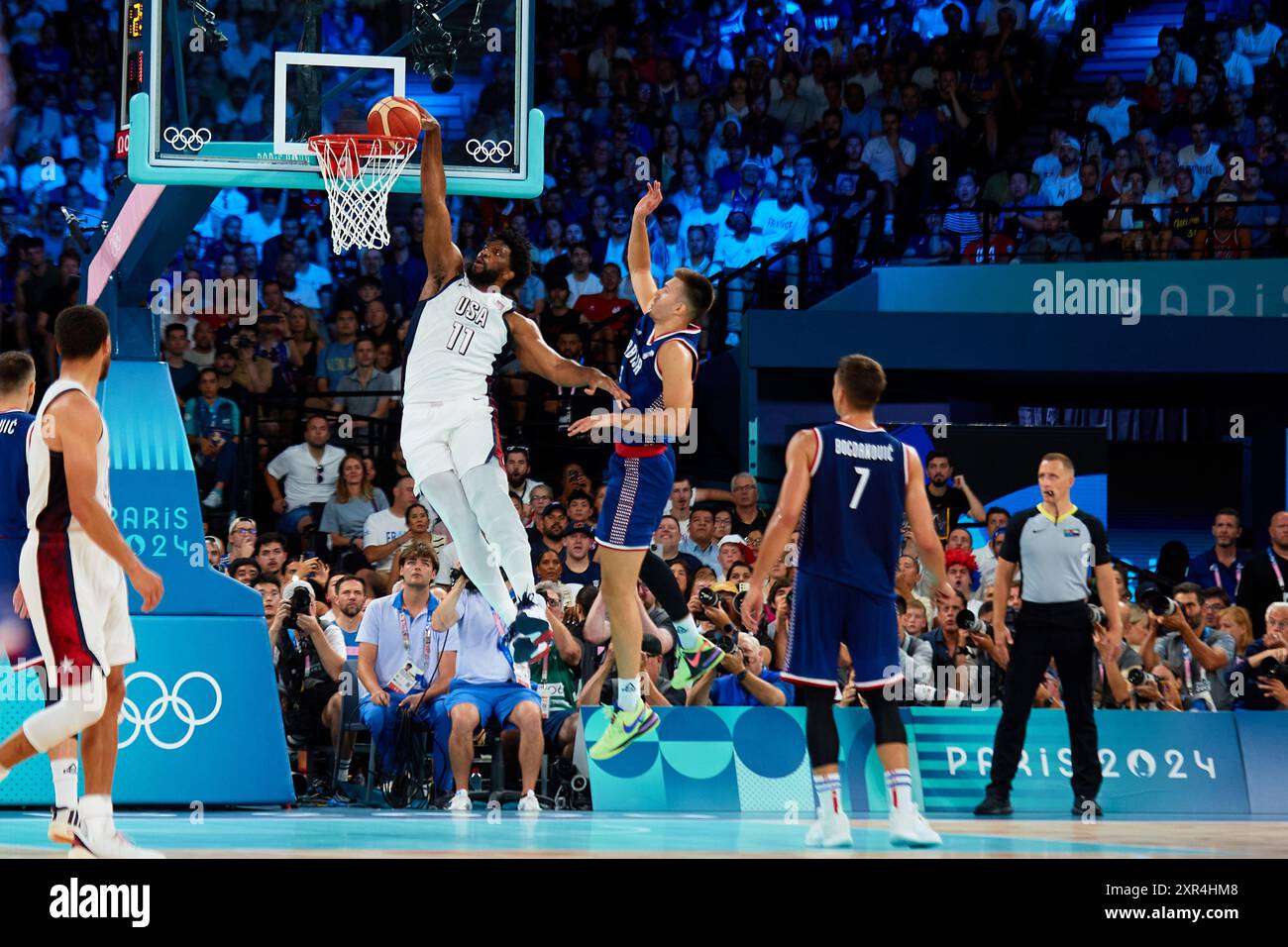 oel Embiid of United States during the Men's Basketball Semifinal Game ...