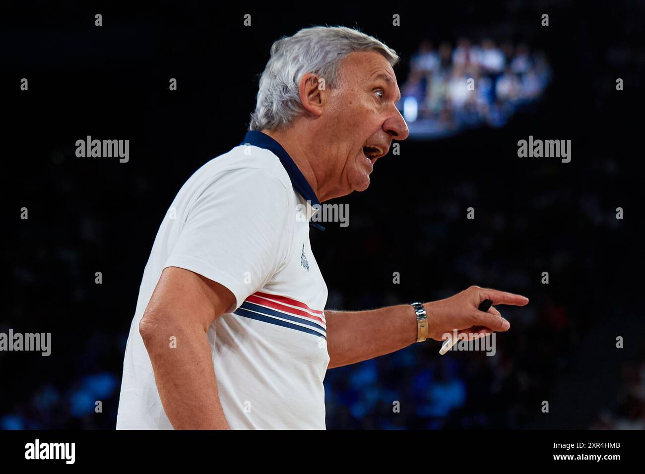Head Coach Svetislav Pesic of Serbia gestures during the Men's ...