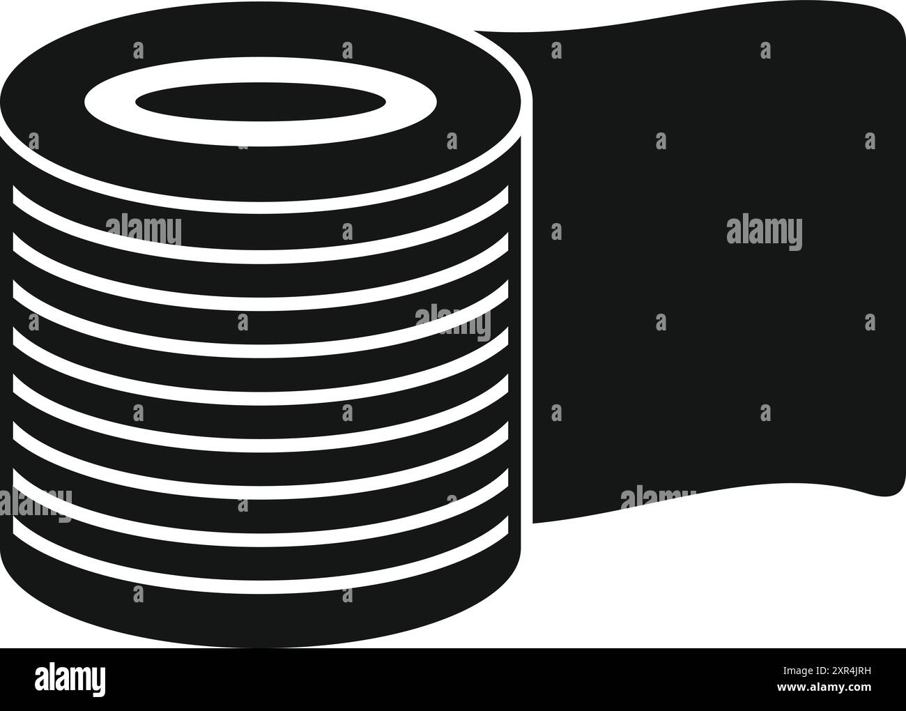 Elastic medical bandage roll icon in simple style isolated on white ...