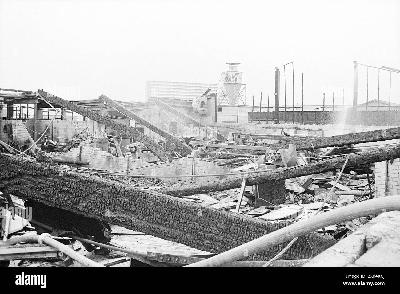 Furniture factory fire and overview of damage, fires, fire brigade, 23 ...