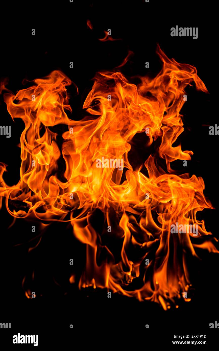 Fire flame texture for banner background. Burning fire lights. Burning ...