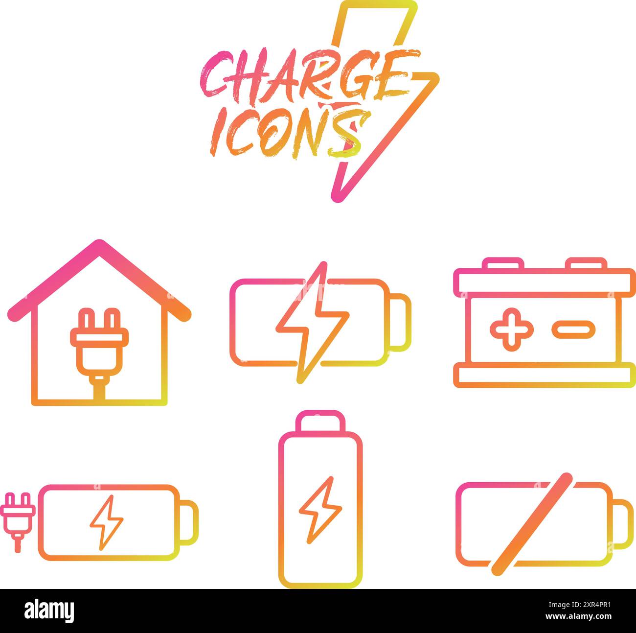 Set of Charge icon sketch Vector Stock Vector Image & Art - Alamy