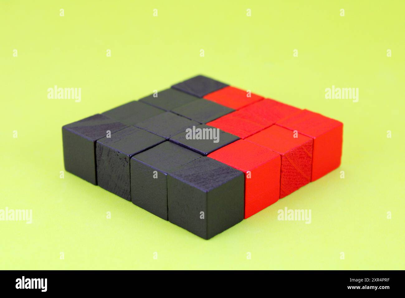 Square surface formed with wooden cubes Stock Photo - Alamy