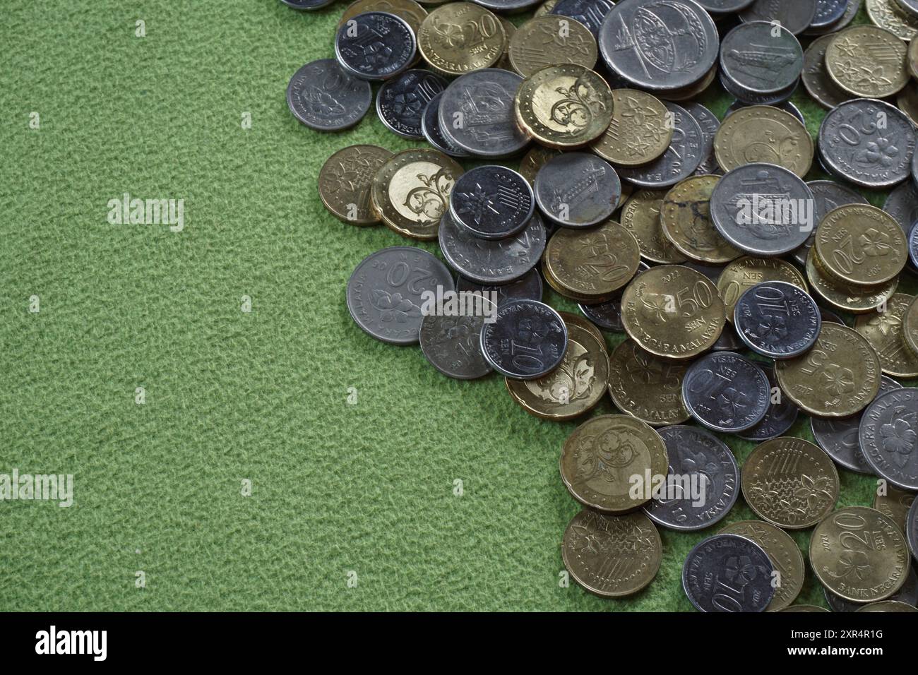 Terengganu, Malaysia - 23 August 2024 : Closeup of malaysian coins on ...