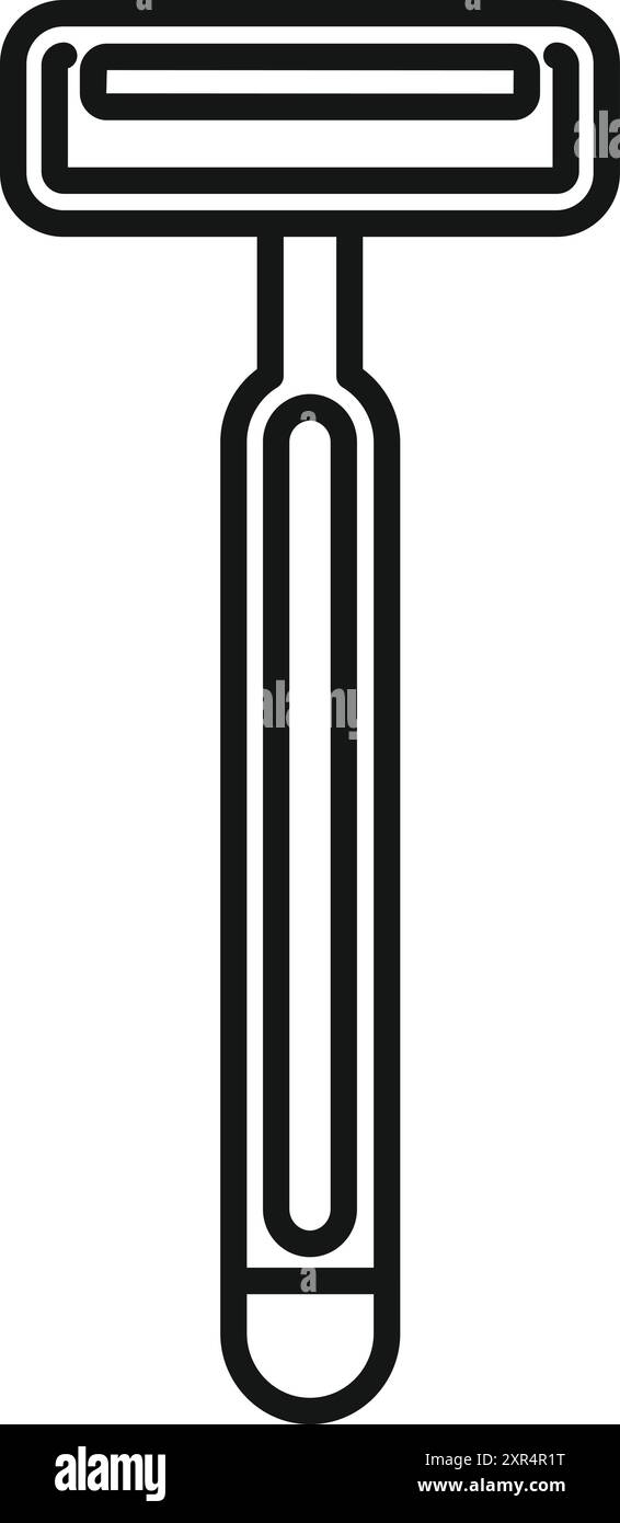 Simple line drawing of a razor blade showing shaving equipment Stock ...