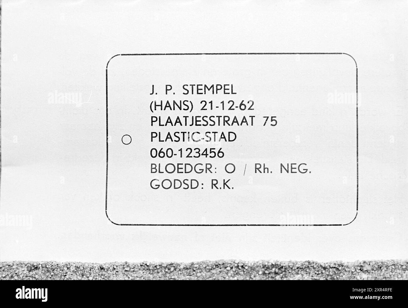 Sign with blood group and name, Signs, 16-08-1966, Whizgle Dutch News ...