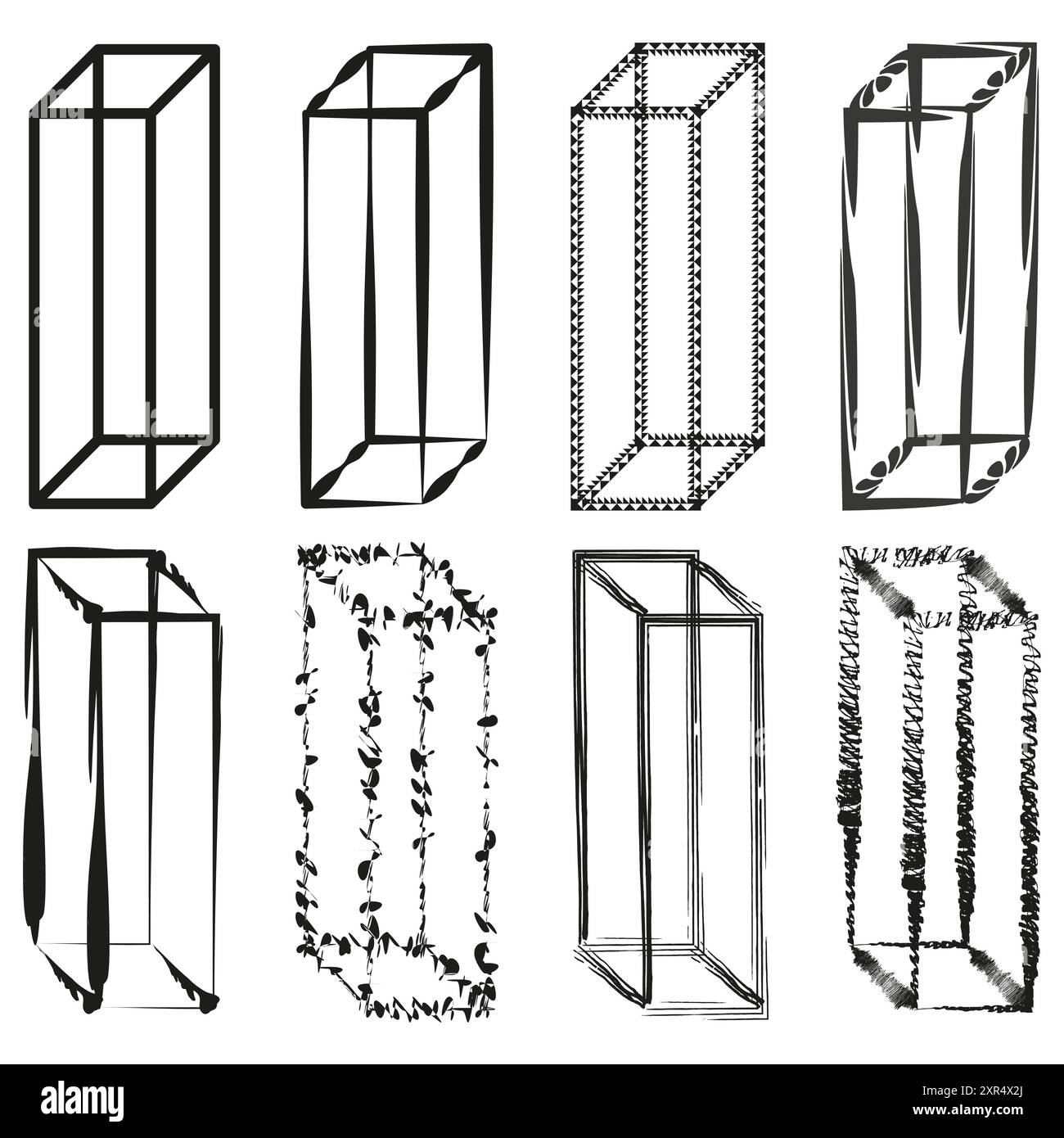 Cuboid Dimensions Stock Vector Images Alamy