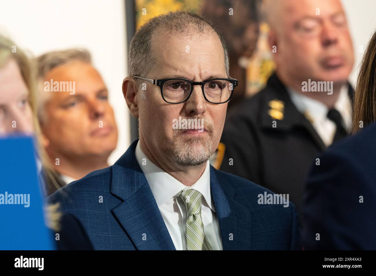 Manhattan Borough President Mark Levine attends as Mayor Eric Adams ...