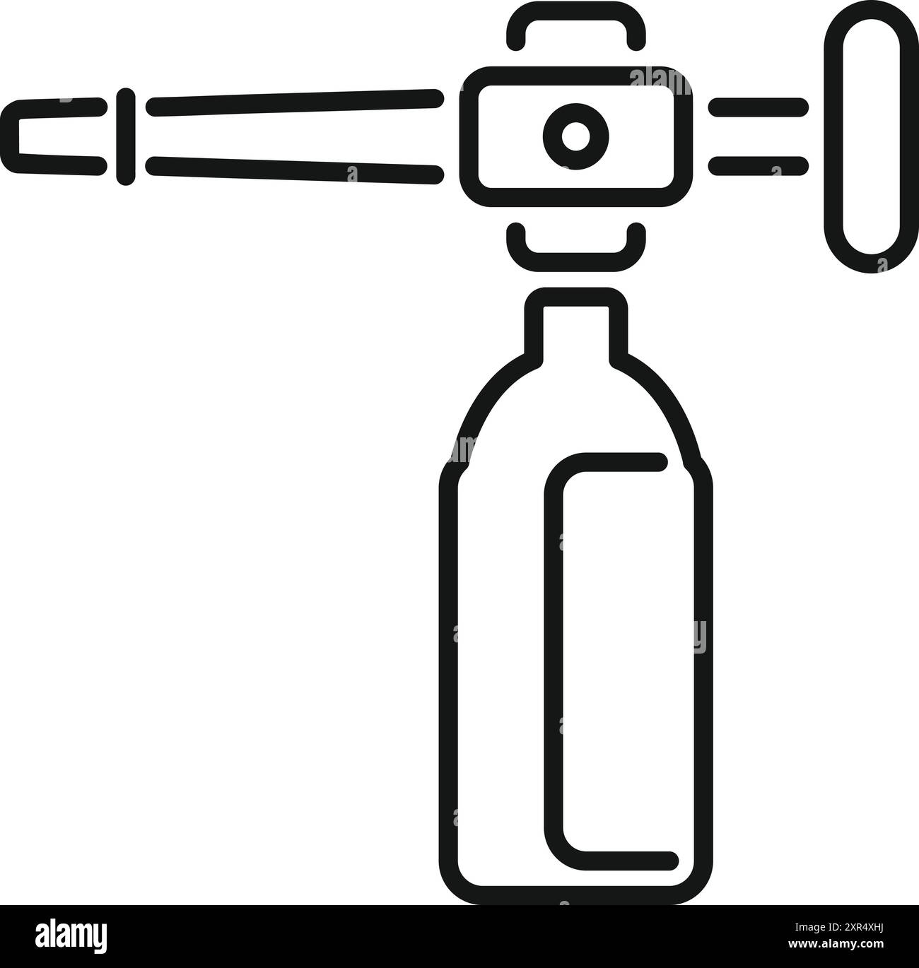 Oxygen tank icon in outline style isolated on white background Stock ...