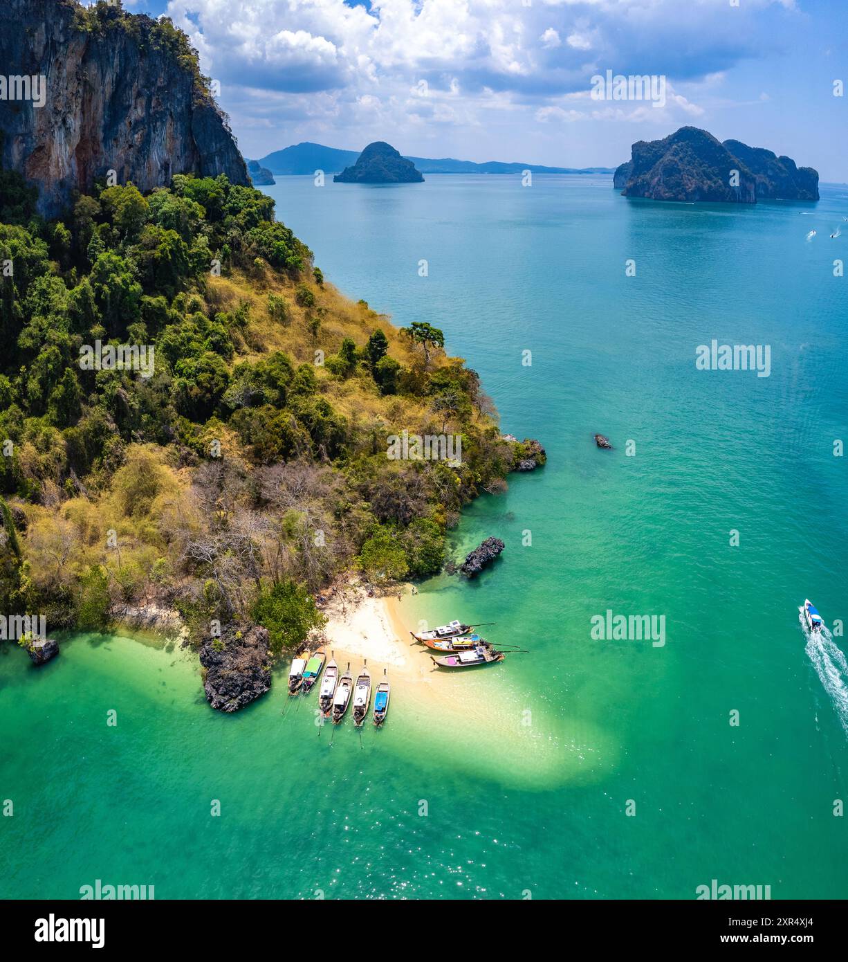 Aerial view of Koh Pakbia or Phak Bia island in Krabi, Thailand Stock ...