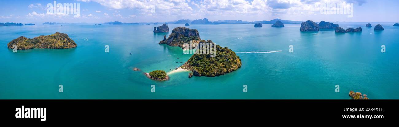 Aerial view of Koh Pakbia or Phak Bia island in Krabi, Thailand Stock ...