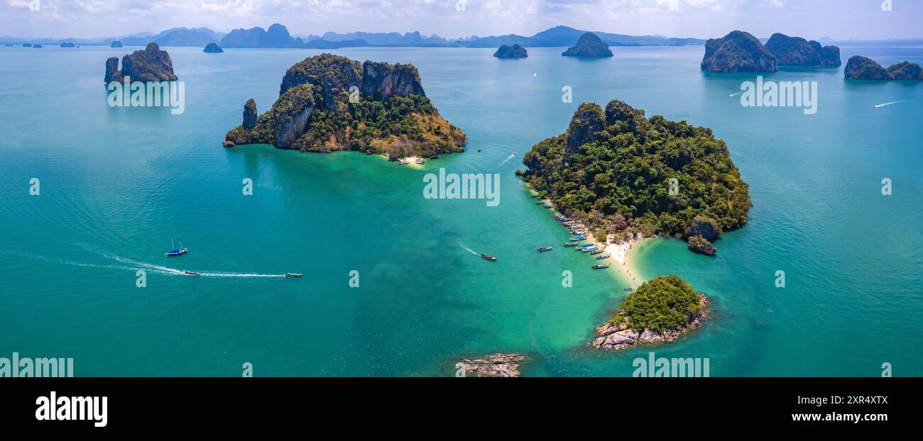 Aerial view of Koh Pakbia or Phak Bia island in Krabi, Thailand Stock ...