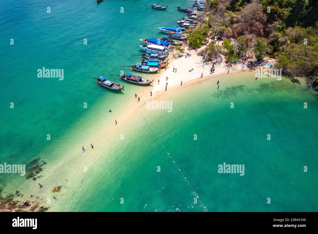 Aerial view of Koh Pakbia or Phak Bia island in Krabi, Thailand Stock ...