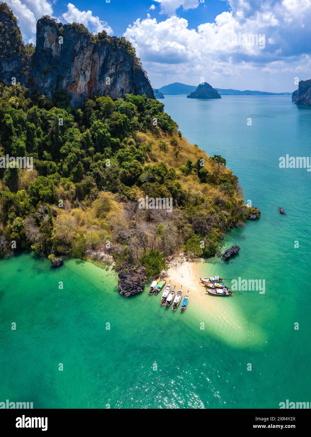 Aerial view of Koh Pakbia or Phak Bia island in Krabi, Thailand Stock ...