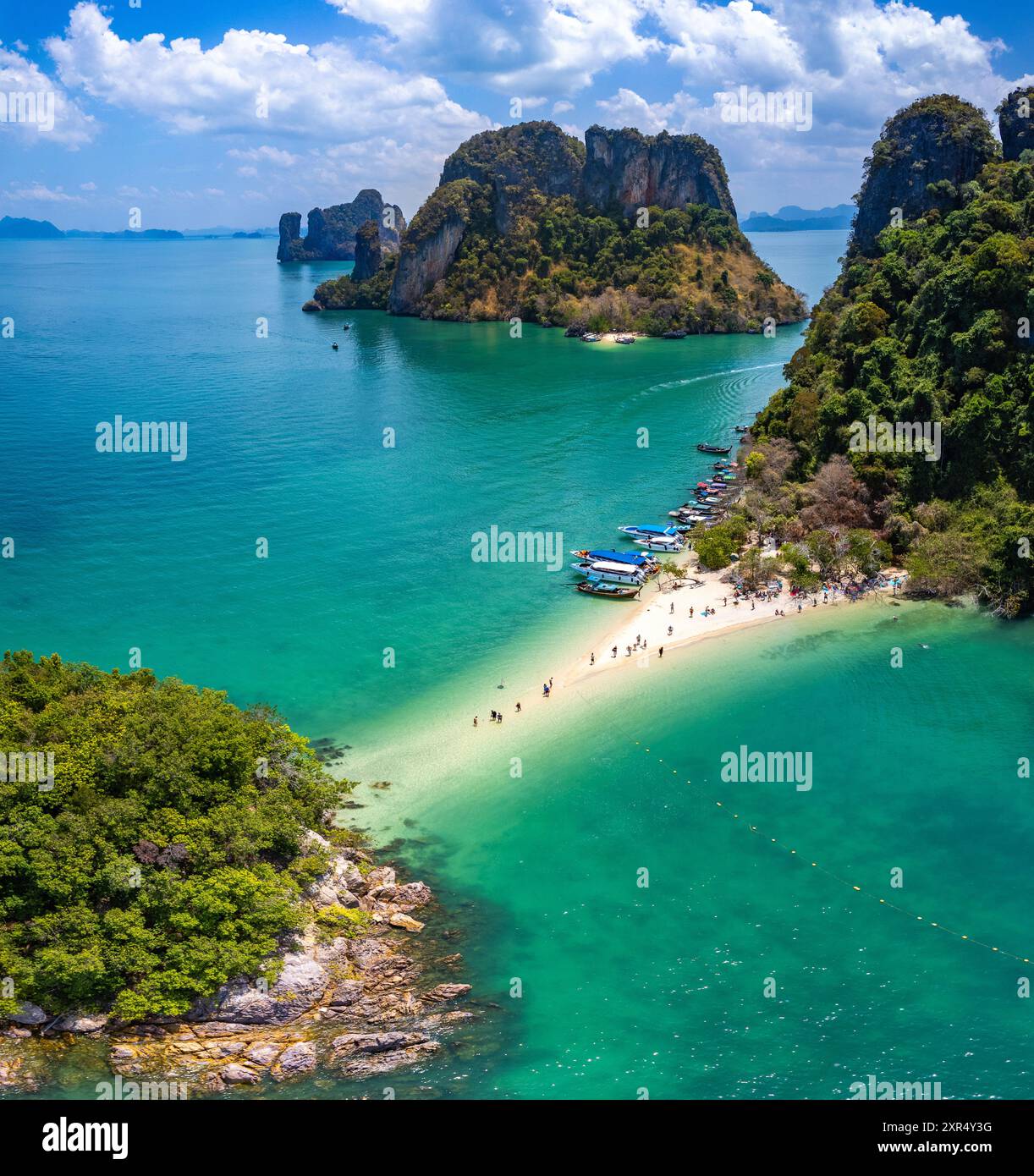 Aerial view of Koh Pakbia or Phak Bia island in Krabi, Thailand Stock ...