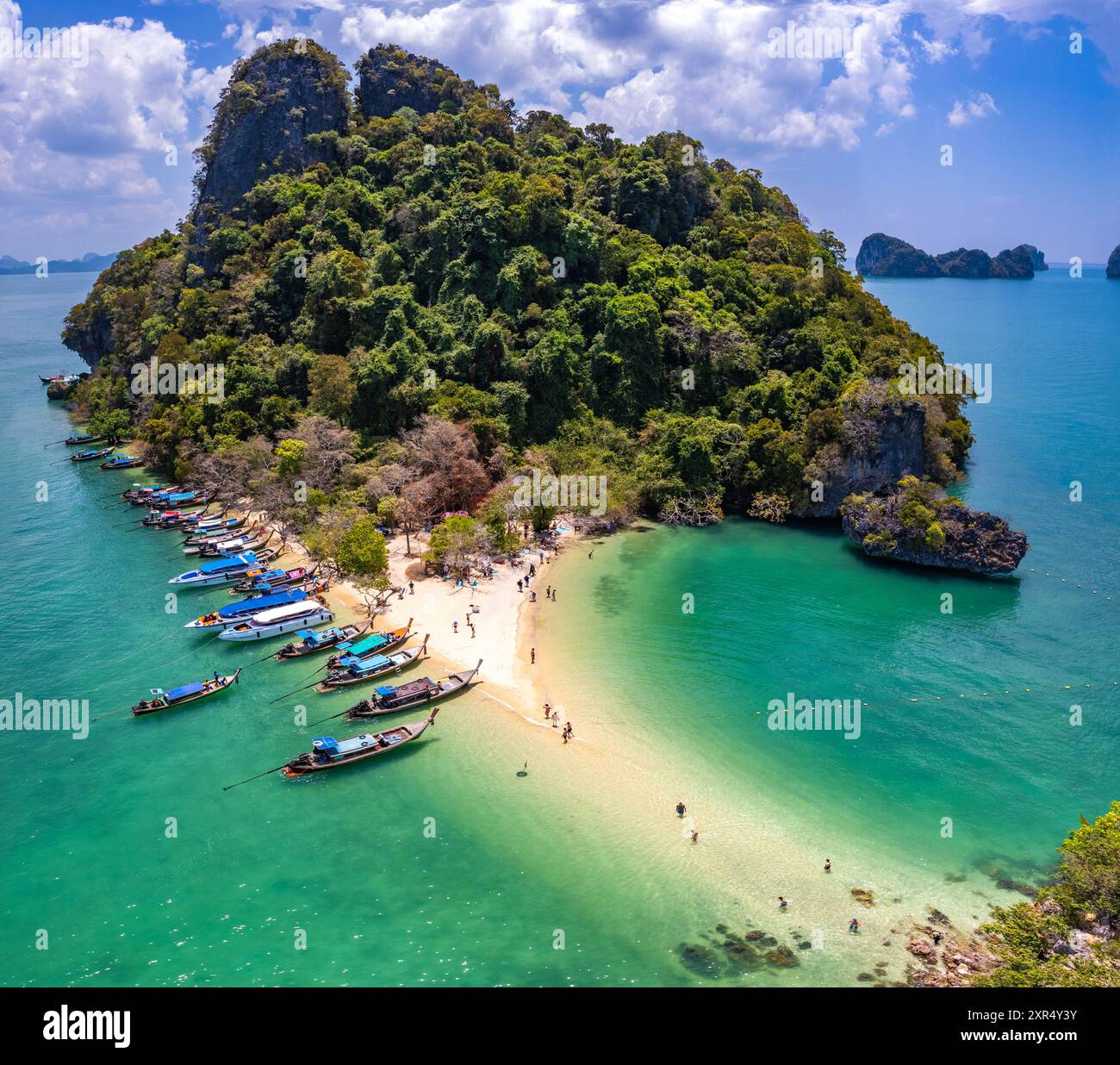 Aerial view of Koh Pakbia or Phak Bia island in Krabi, Thailand Stock ...