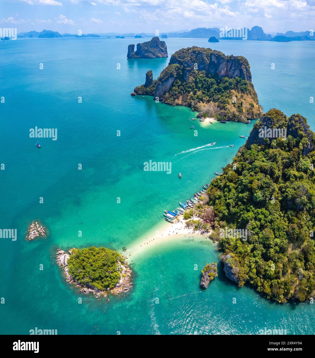 Aerial view of Koh Pakbia or Phak Bia island in Krabi, Thailand Stock ...