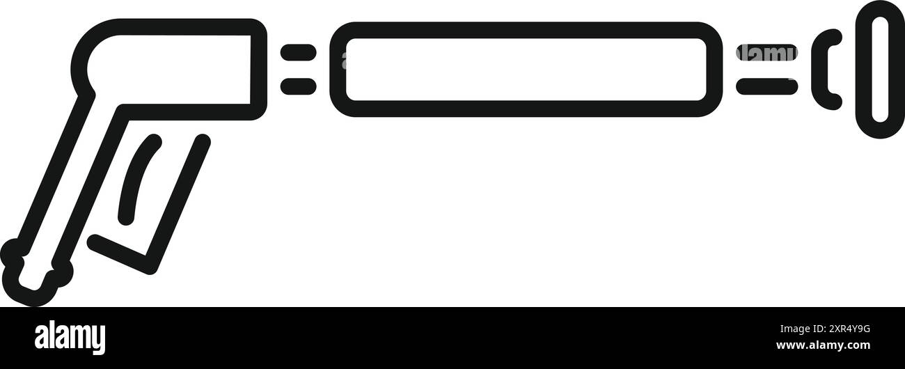 Line art icon of a pressure washer spraying water, perfect for ...