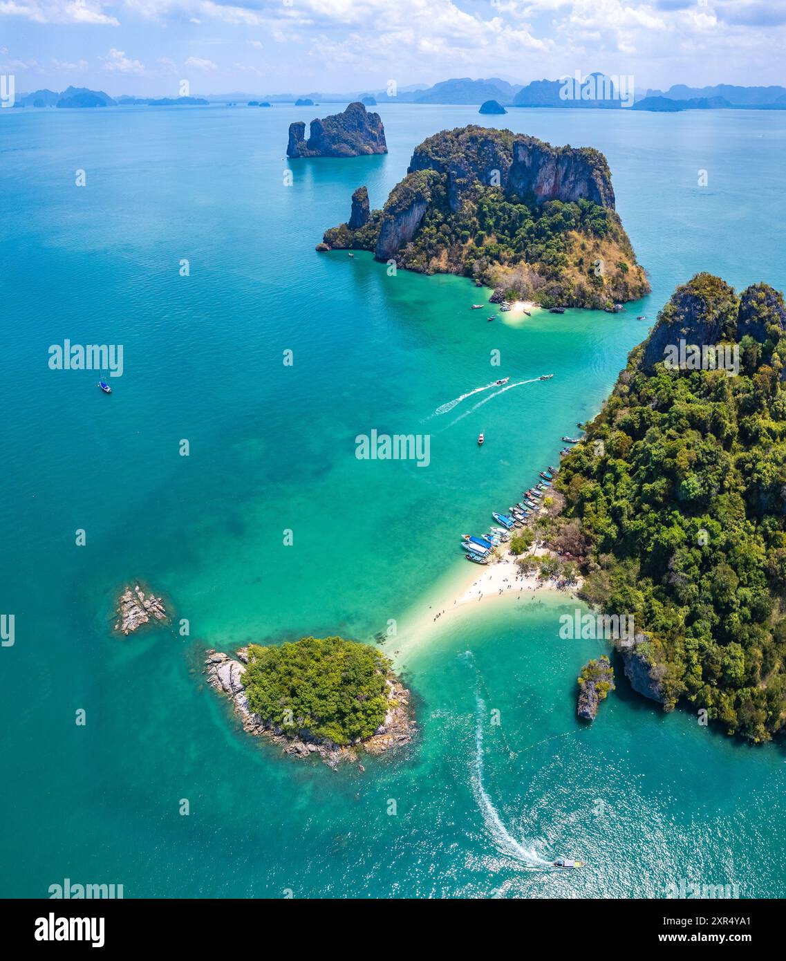 Aerial view of Koh Pakbia or Phak Bia island in Krabi, Thailand Stock ...