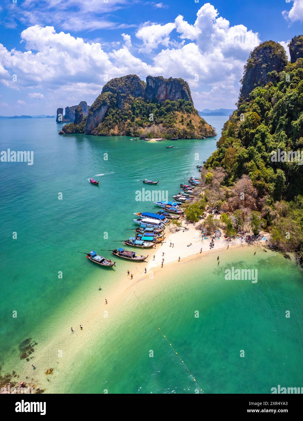 Aerial view of Koh Pakbia or Phak Bia island in Krabi, Thailand Stock ...